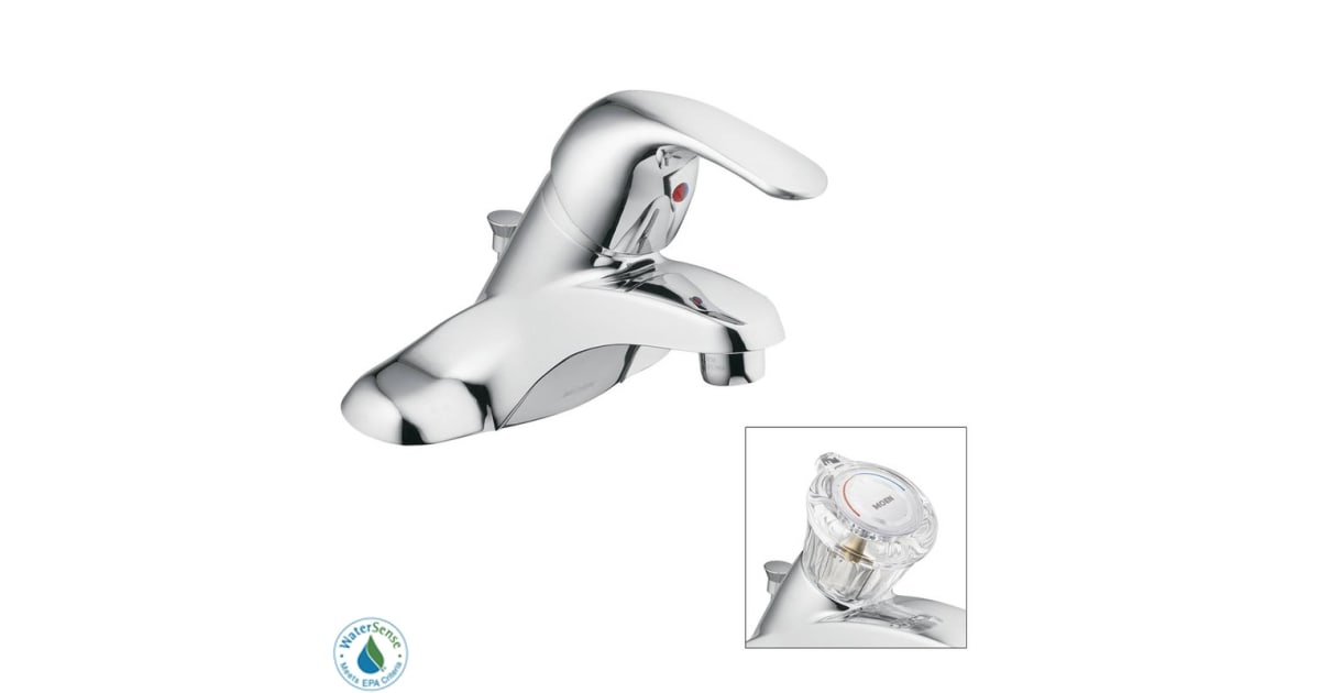 Moen 84503 Single Handle Centerset Bathroom Faucet from the Adler ...