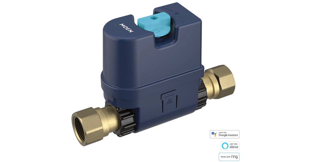 Moen 900-006 Flo By Moen 1" Smart Home Water Security System With Water ...