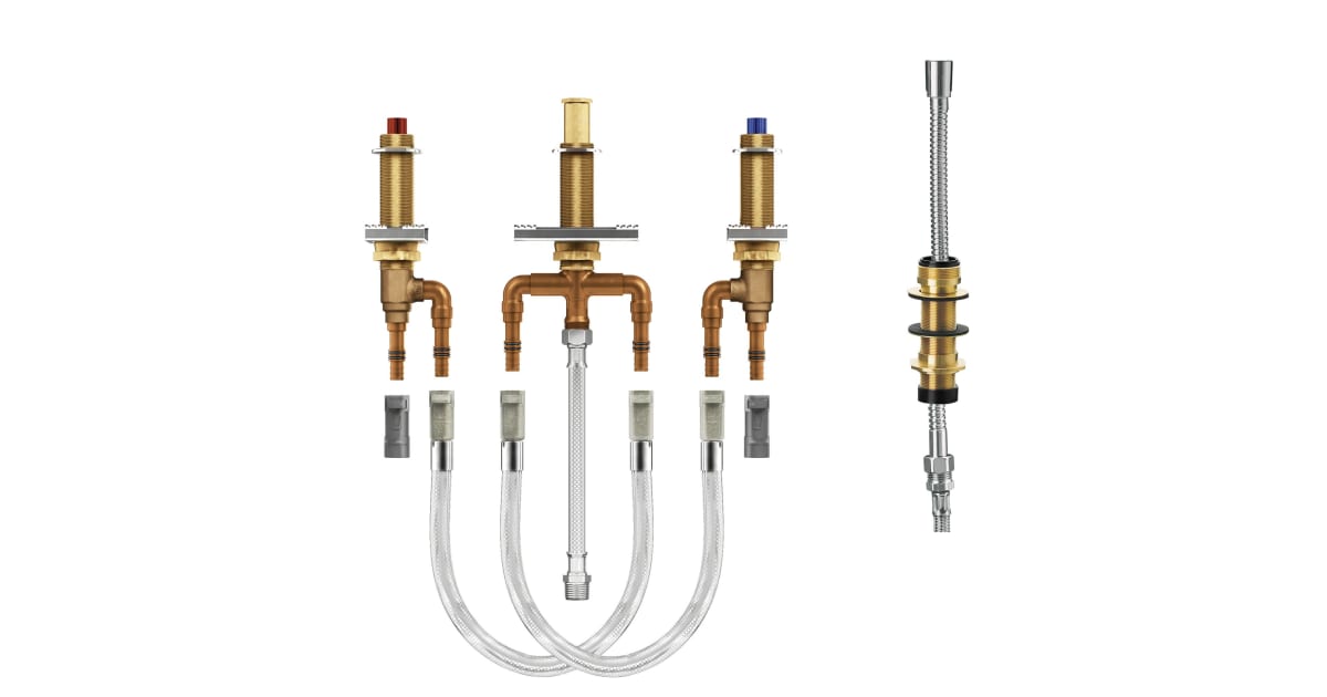 Moen 9793 1/2 Inch PEX Roman Tub Rough-In Valve with Diverter and 10 ...