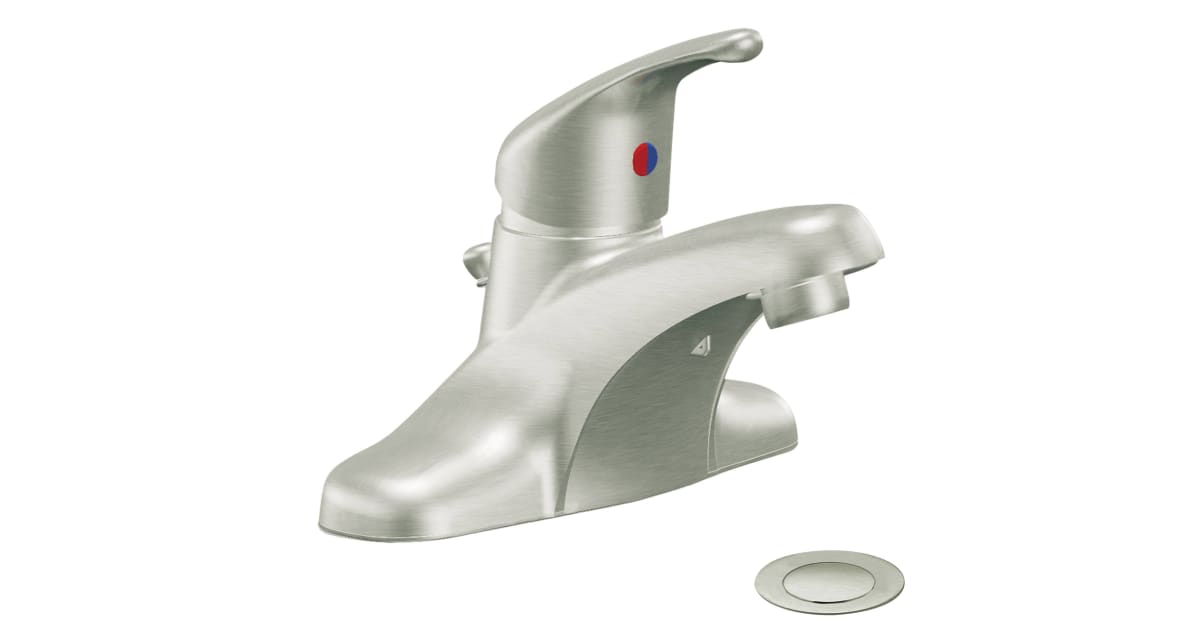 Moen CA40712BN 1.2 GPM Single Handle Centerset Bathroom Faucet with Pop ...