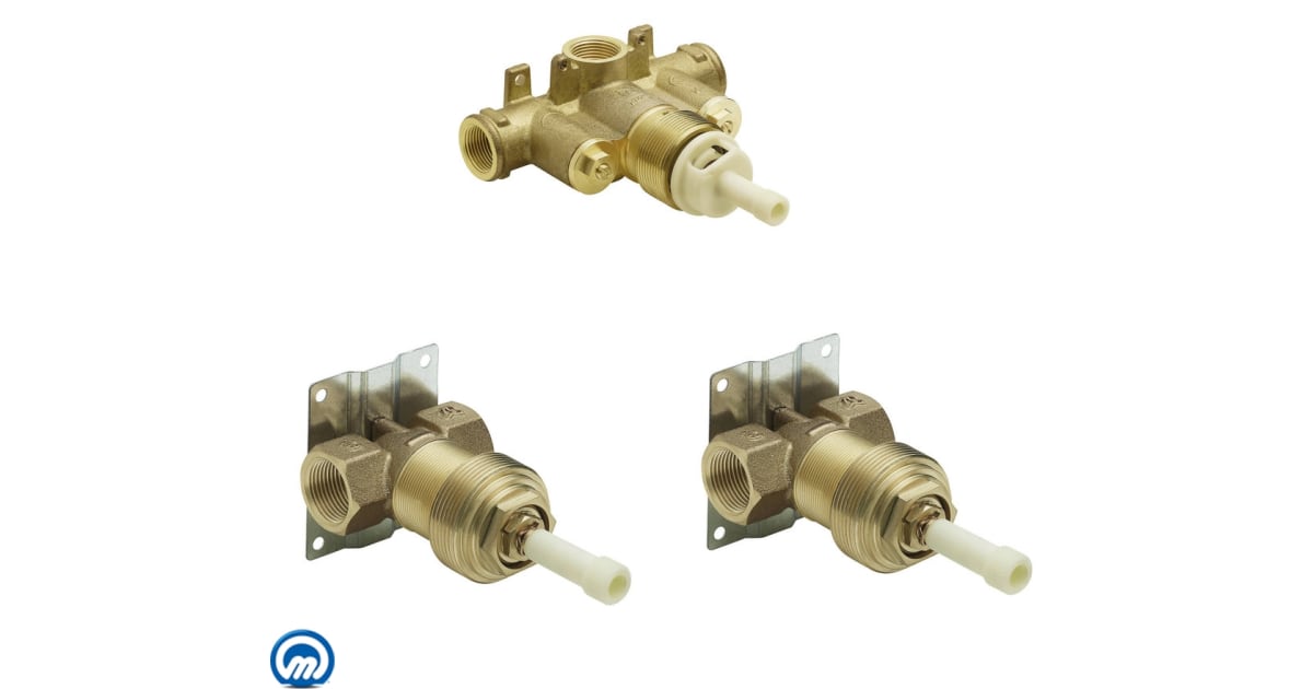 Moen ExactTemp 3-Valve Set 3/4 Inch IPS Set of 1 ExactTemp Thermostatic ...