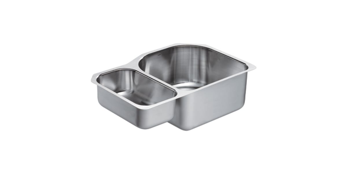 Moen G18237 1800 Series 30-1/4" Double Basin Undermount 18-Gauge ...
