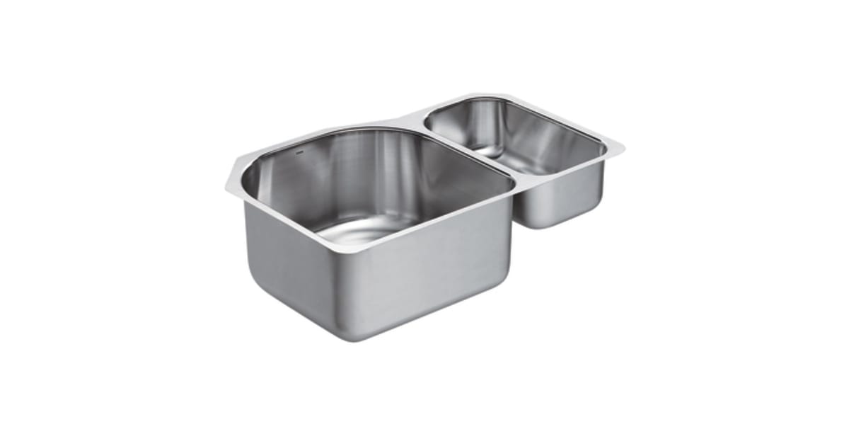 Moen G18273 30-1/4" Double Basin Undermount 18-Gauge Stainless Steel ...