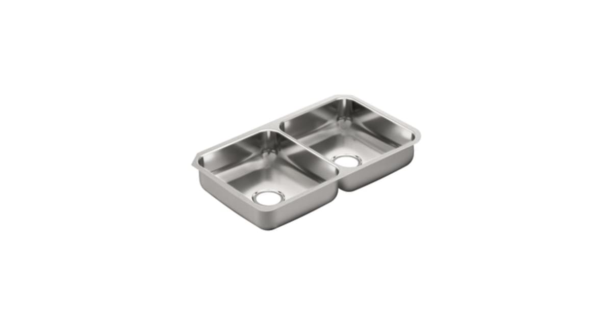 Moen G20214 31-1/4" Double Basin Undermount 20-Gauge Stainless Steel ...