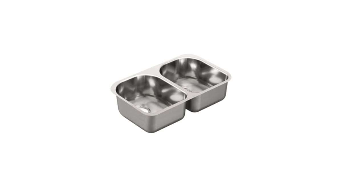 Moen G20256 29-1/4" Double Basin Undermount 20-Gauge Stainless Steel ...