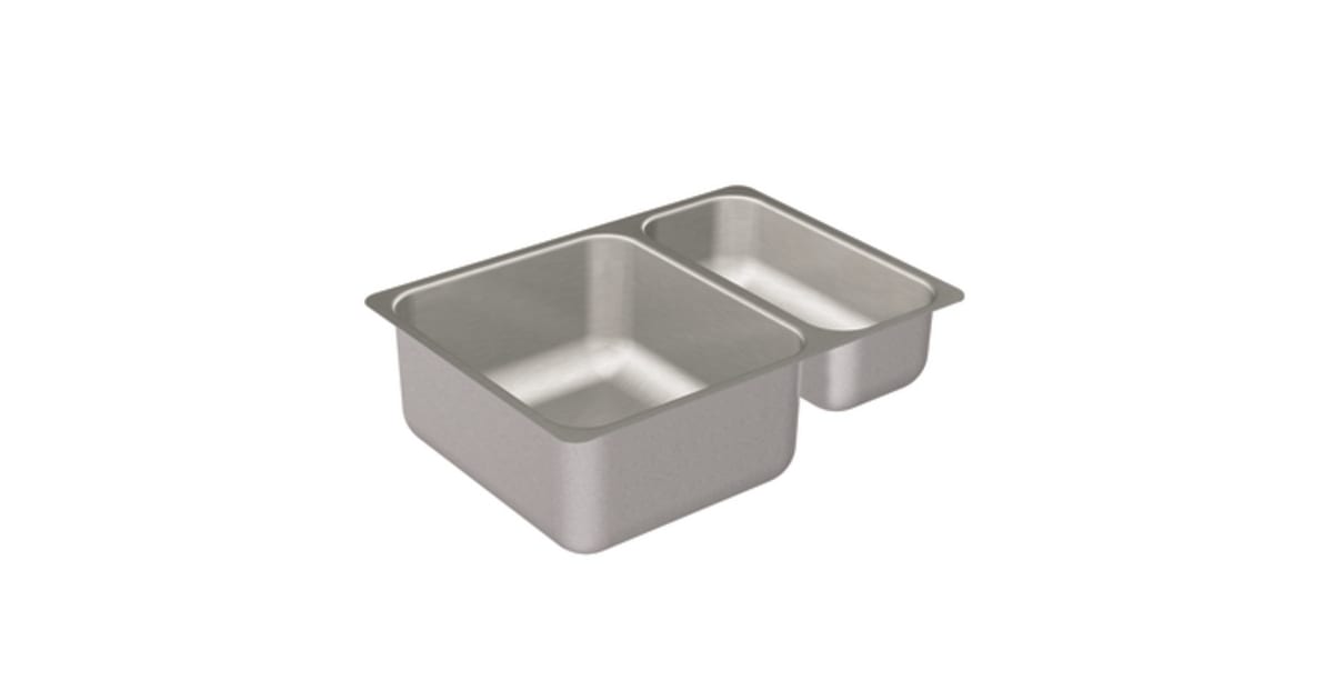 Moen G20273 24-3/4" Double Basin Undermount 20-Gauge Stainless Steel ...