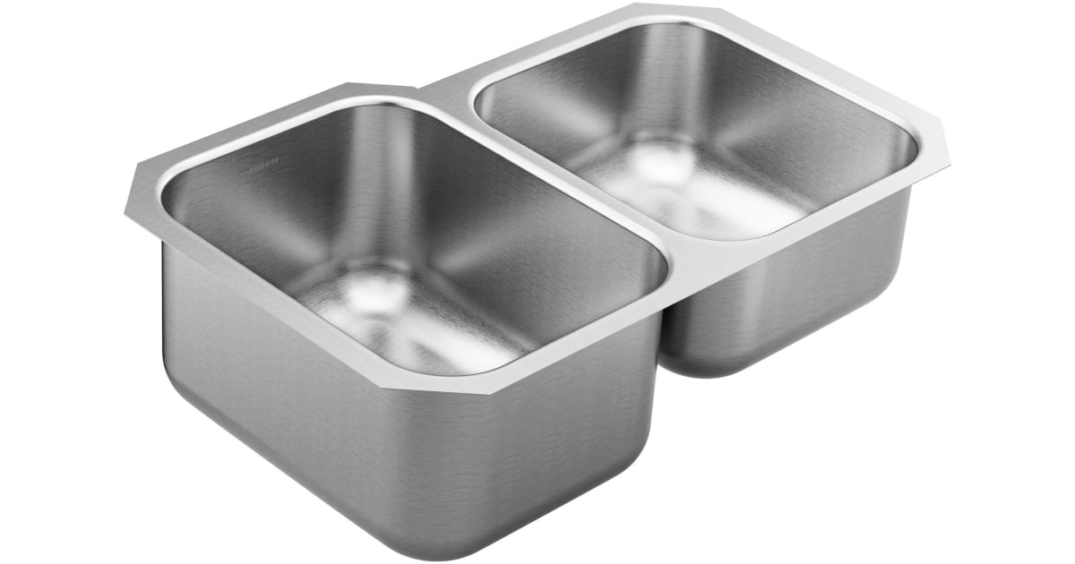 Moen GS18231 1800 Series 31-3/4" Undermount Double Basin Stainless ...