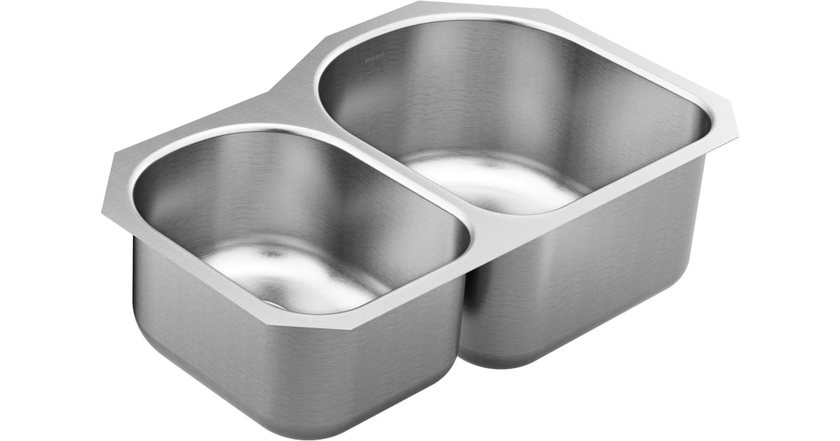 Moen GS18246B 1800 Series 31-1/4" Undermount Double Basin Stainless ...
