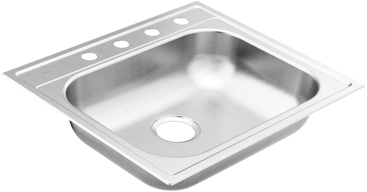 Moen GS201974BQ 2000 Series 25" Drop In Single Basin Stainless Steel ...