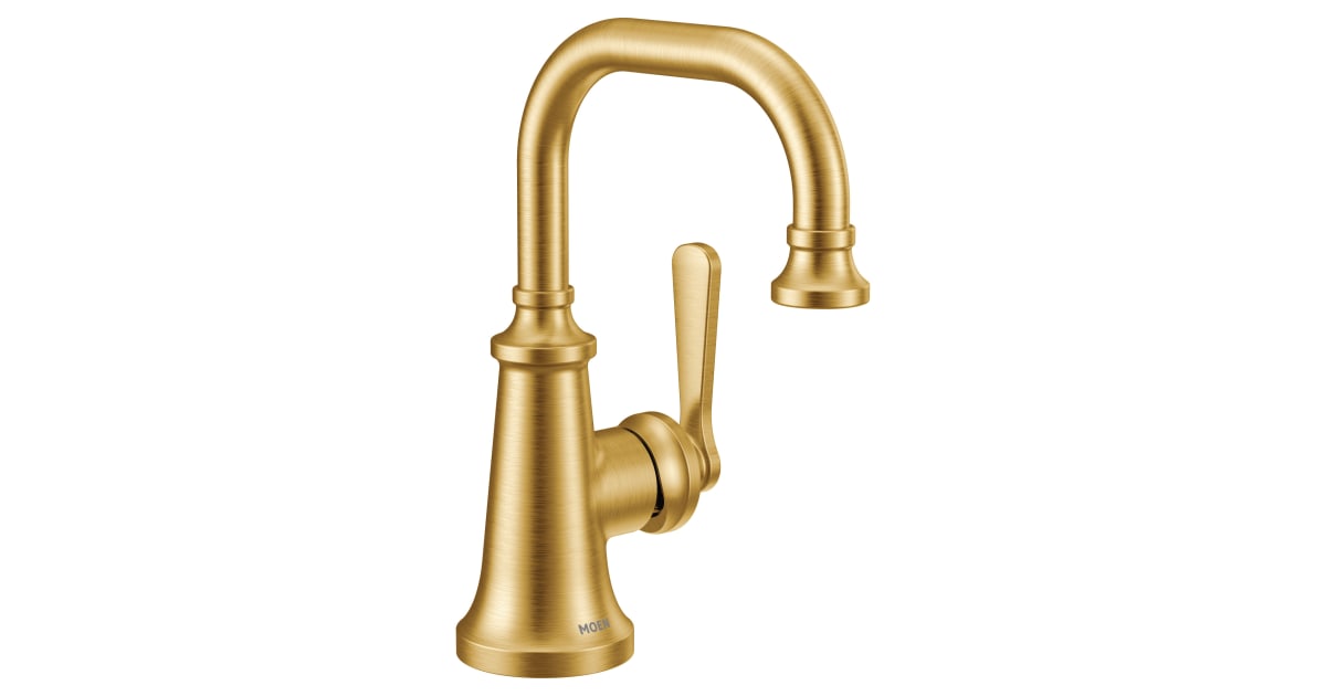 Moen S44101BG Colinet 1.2 GPM Single Hole Bathroom Faucet with Pop-Up ...