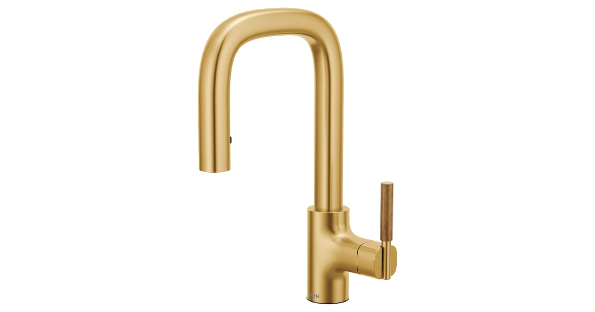 Moen S64001BG Tenon 1.5 GPM Single Hole Pull Down Bar Faucet with ...