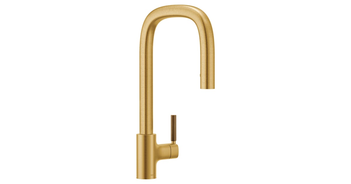 Moen S74001BG Tenon 1.5 GPM Single Hole Pull Down Kitchen Faucet with ...