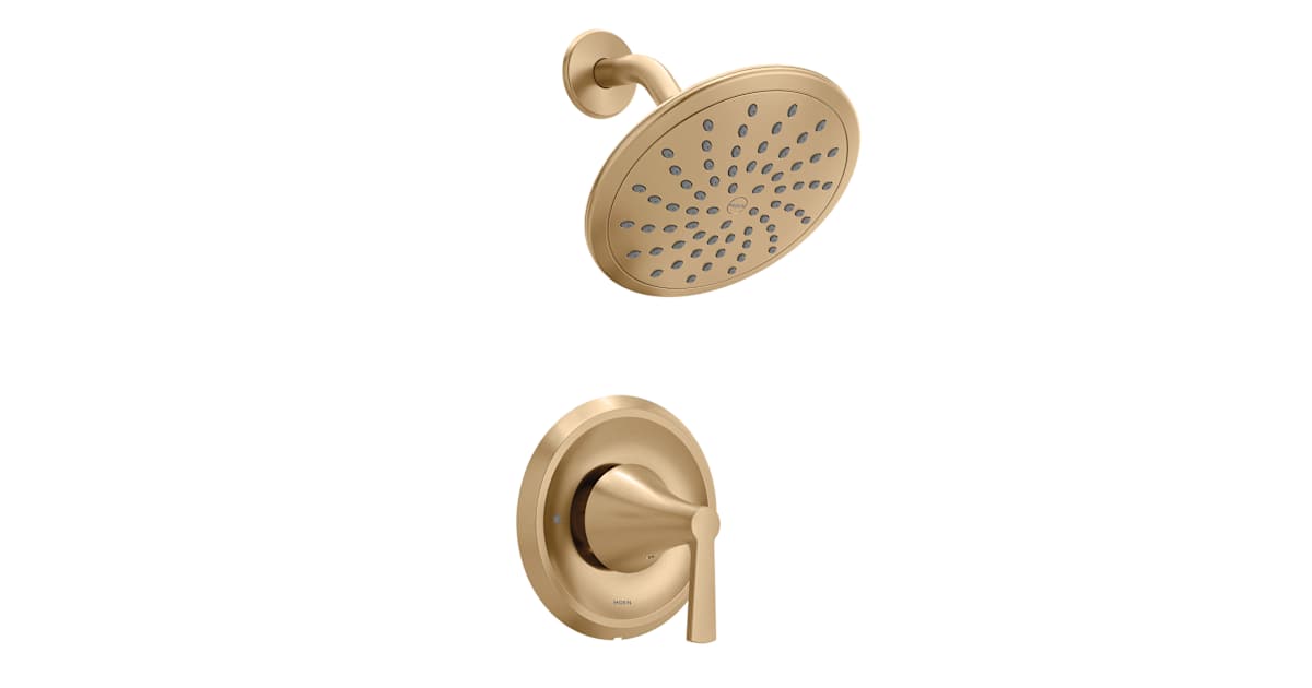 Moen T2342EPBZG Jase Shower Only Trim Package with 1.75 GPM Single Function Shower Head ...