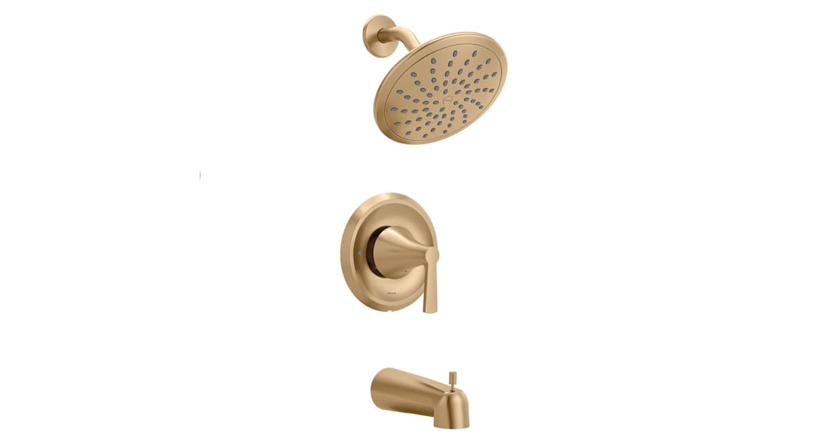 Moen T2343EPBZG Jase Tub and Shower Trim Package with 1.75 GPM Single Function Shower Head ...