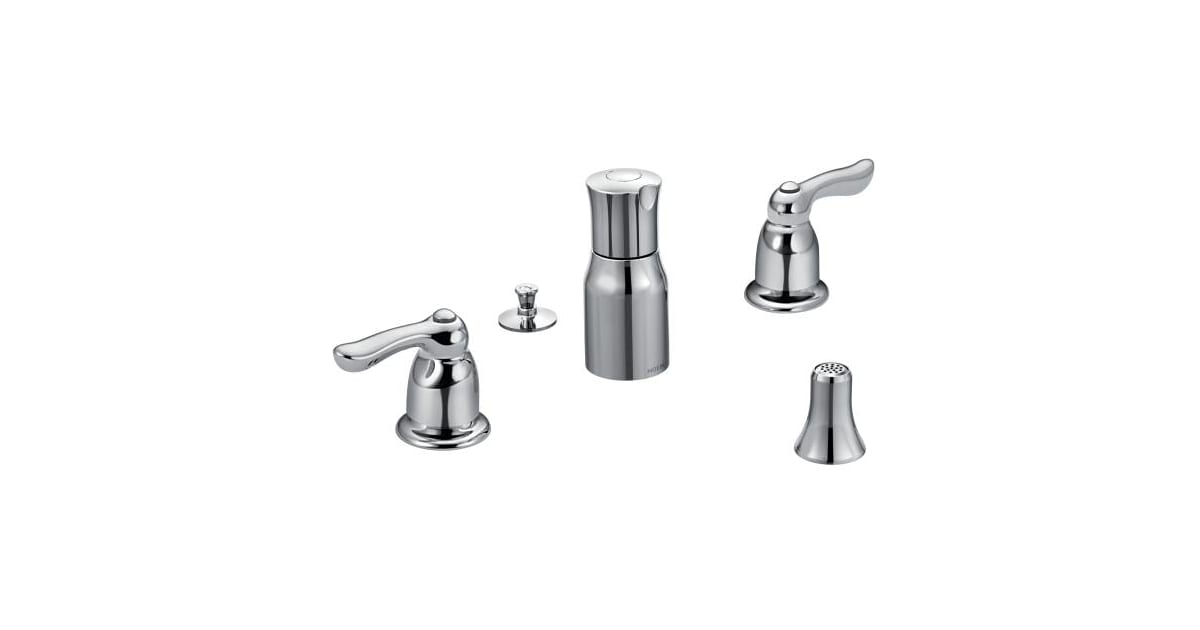 Moen TL5265 Chateau Two Handle Bidet Faucet with Metal Waste Assembly ...