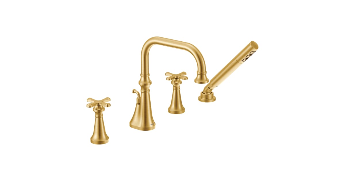 Moen TS44506BG Colinet Deck Mounted Roman Tub Filler with Built-In ...