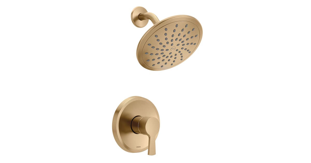 Moen UT2342EPBZG Jase Shower Only Trim Package with 1.75 GPM Single Function Shower Head ...