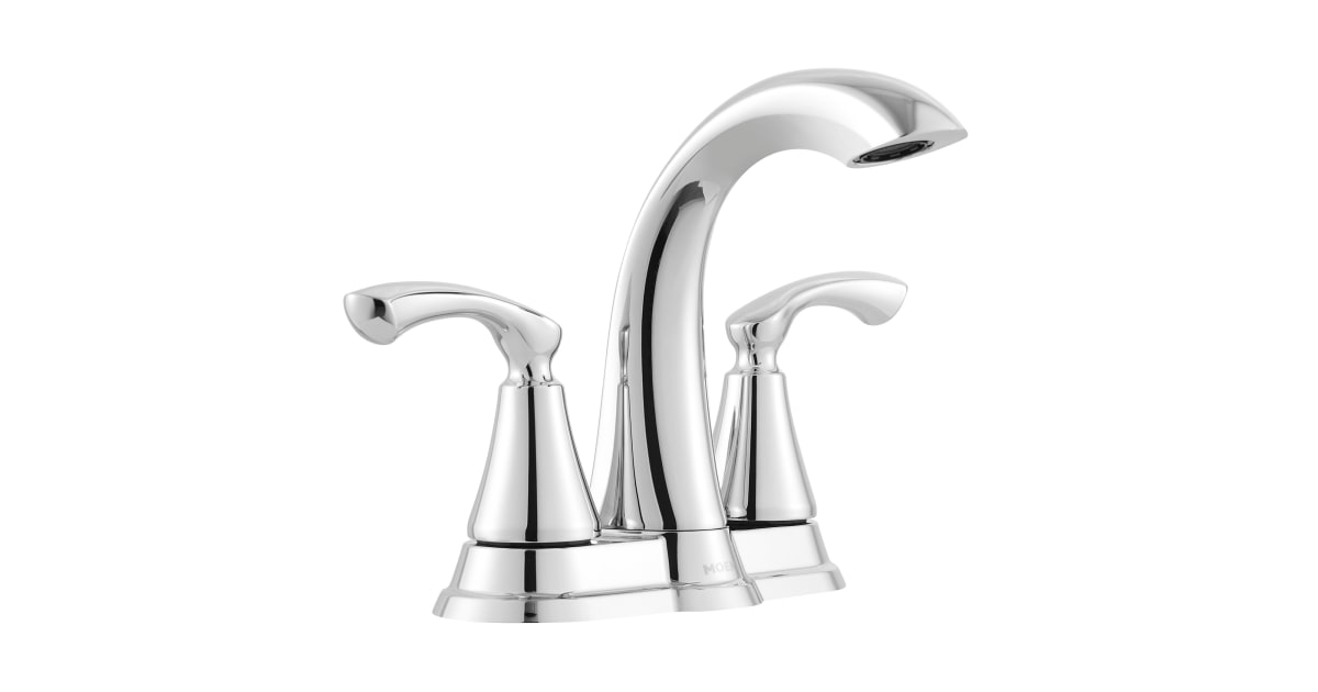 Moen WS84876 Tiffin 1.2 GPM Two-Handle High Arc Bathroom Faucet ...