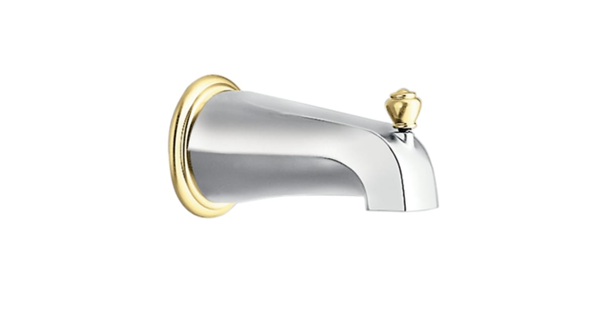 Moen 3807CP 5 3/4" Wall Mounted Tub Spout with 1/2" Slip Fit Connection ...