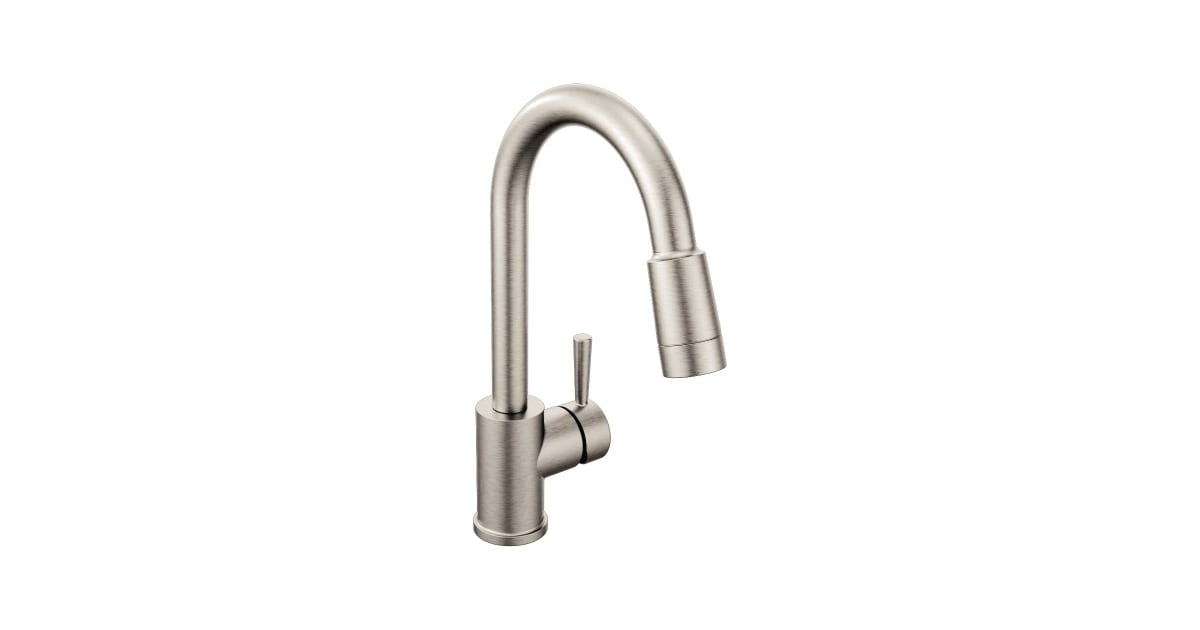Moen 46201CSL Edgestone 1.5 GPM One Handle Pull-Down Kitchen Faucet ...