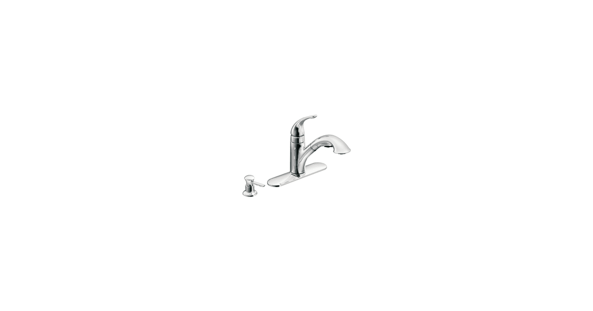 Moen CA87550CSD Caprillo Single Handle Kitchen Faucet with Pullout ...
