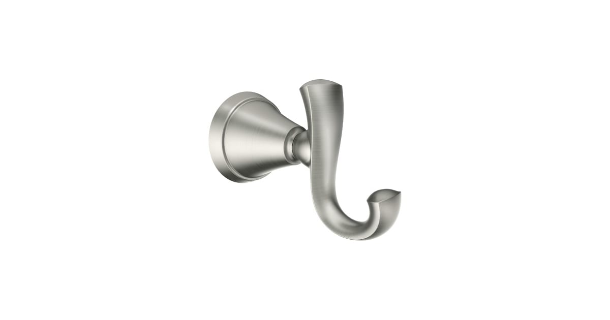 Moen MY4803BN Tiffin Wall Mounted Single Robe Hook | Ferguson Home