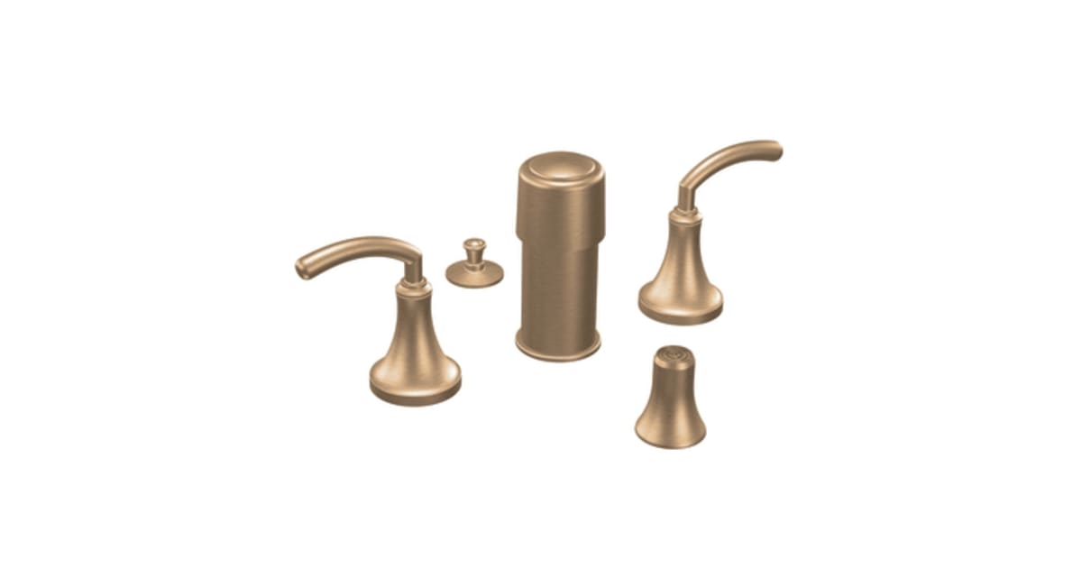 Moen TS5215BB Double Handle Widespread Bidet Faucet with Vertical Spray ...