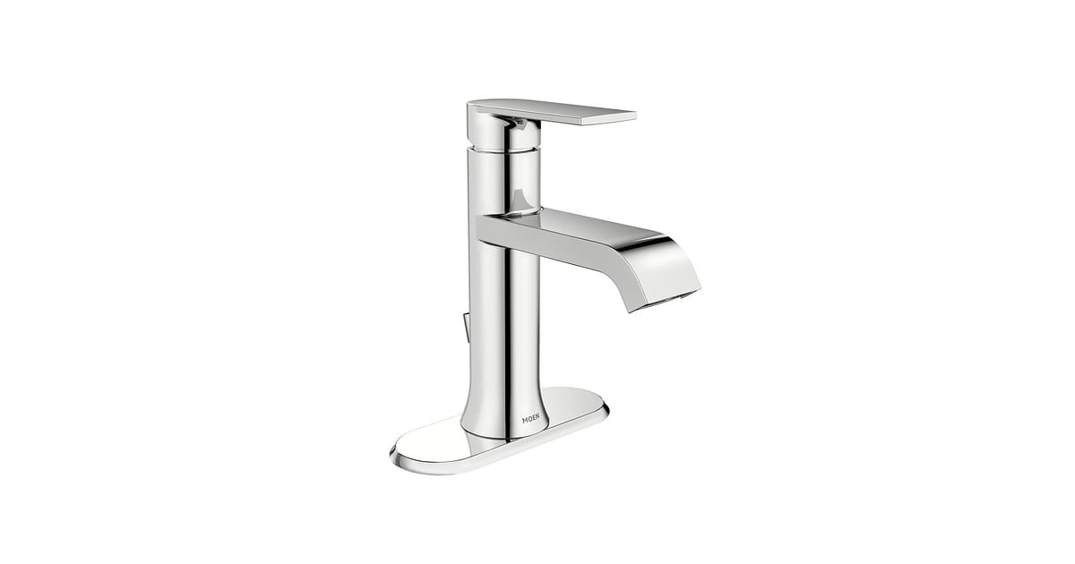 Moen WS84760 Genta 1.2 GPM Single Hole Bathroom Faucet with Lift Rod ...