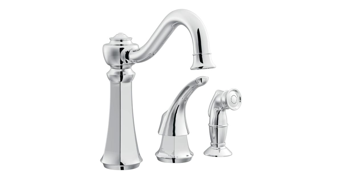 Moen 7065 High-Arc Kitchen Faucet with Side Spray from the Vestige ...