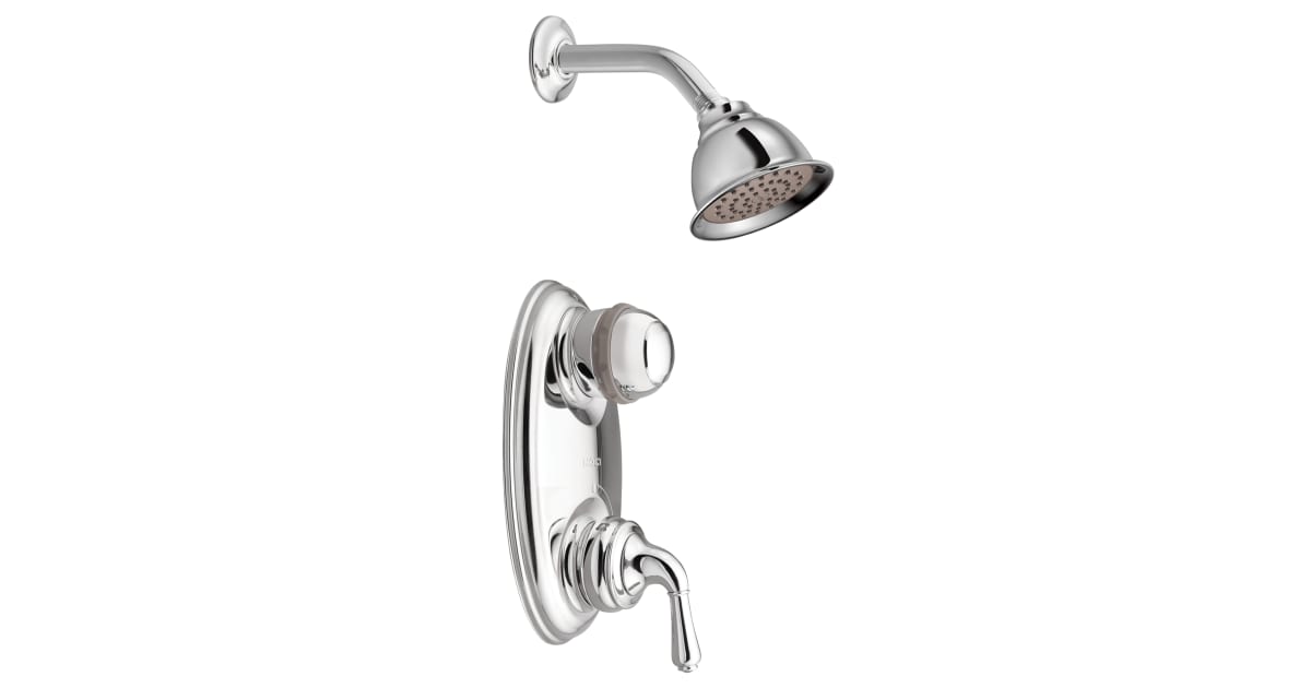 Moen T3330P Double Handle ExactTemp Pressure Balanced Shower Only Trim ...