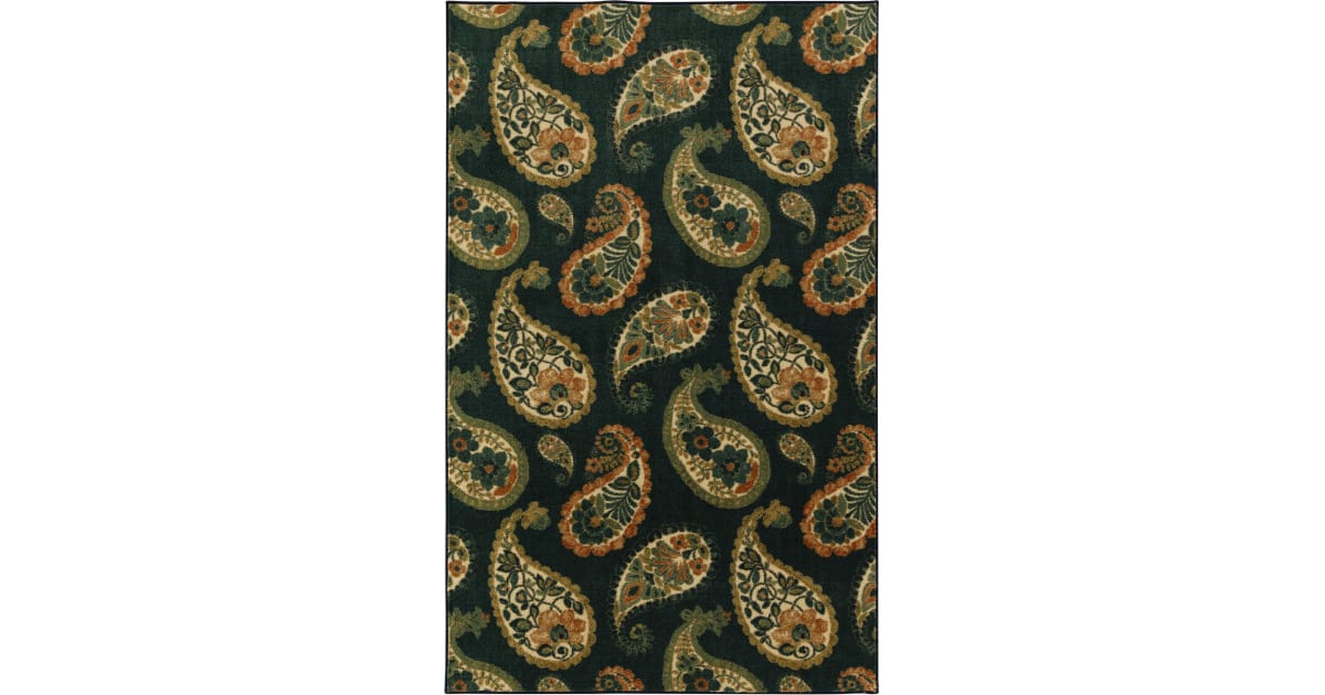 Mohawk Home 12725 405 060096 EC Lovely Paisley 5' x 8' Rectangular ...
