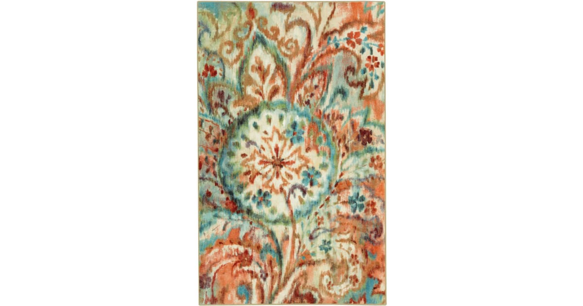 Mohawk Home 12914 416 060096 EC Bohemian Paisley 5' x 8' Boho Dandelion ...
