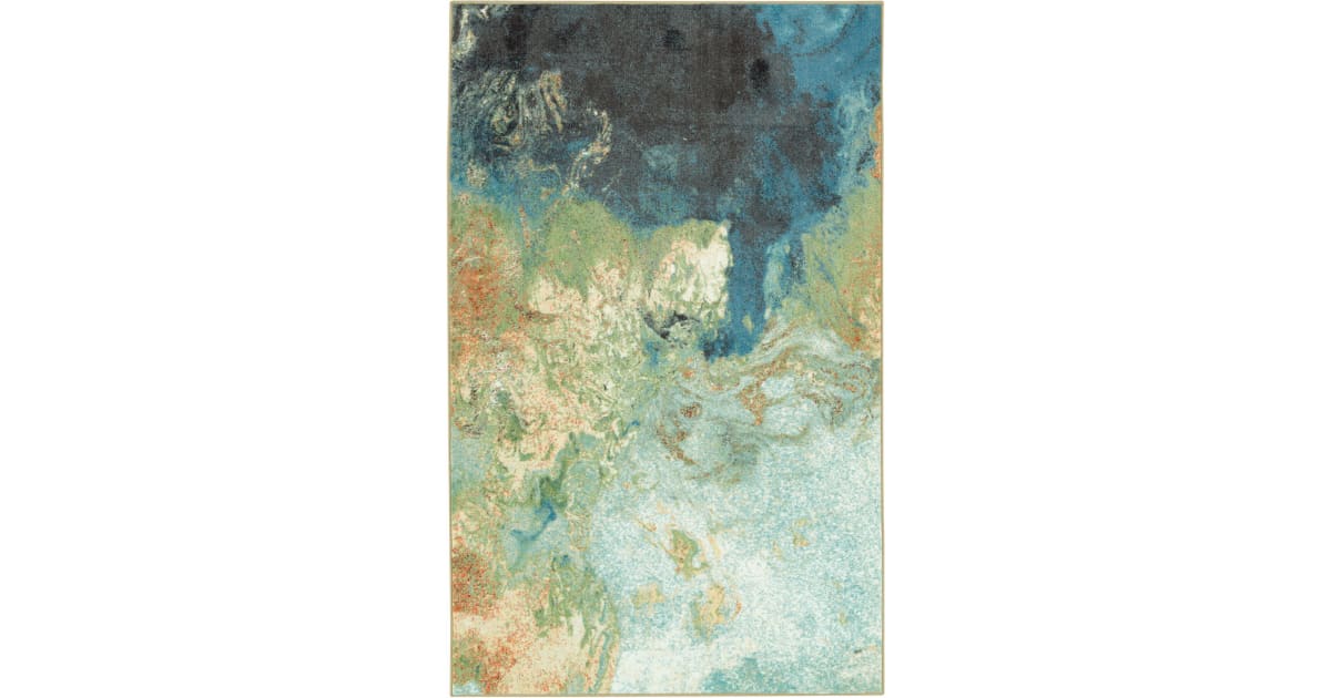 Mohawk Home 12923 439 060096 EC Marble Ink 5' x 8' Marbled Abstract ...