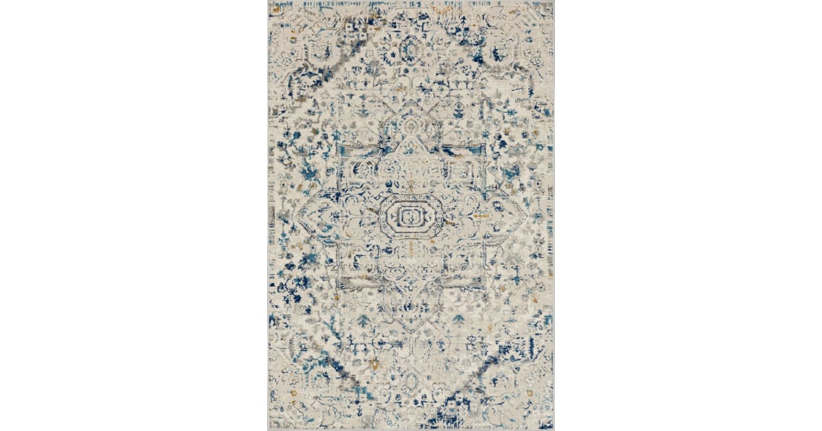 Mohawk Home EEAGA 506 063096 EE Cleo Helios 5-1/4' x 8' Polypropylene Floral and Vintage Indoor ...