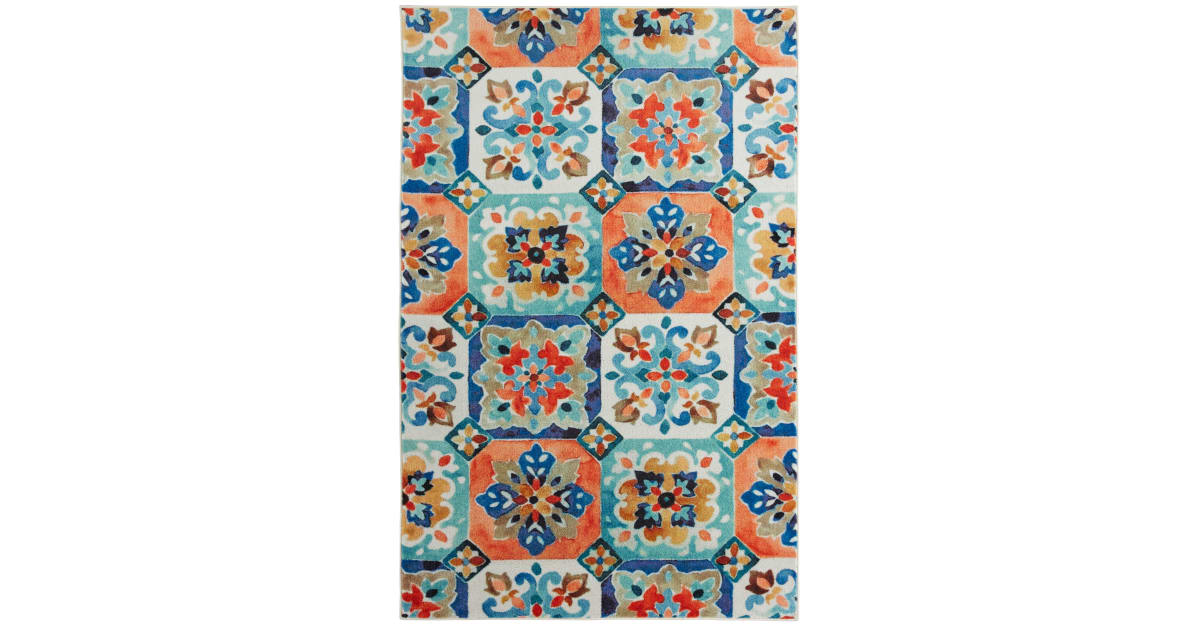 Mohawk Home Z0018 A504 096120 EC Prismatic Painted Tile 8' x 10 ...