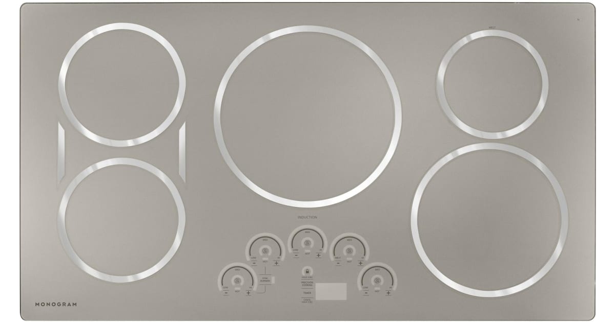 Monogram ZHU36RSPSS 36 Inch Wide 5 Element Induction Cooktop with ...