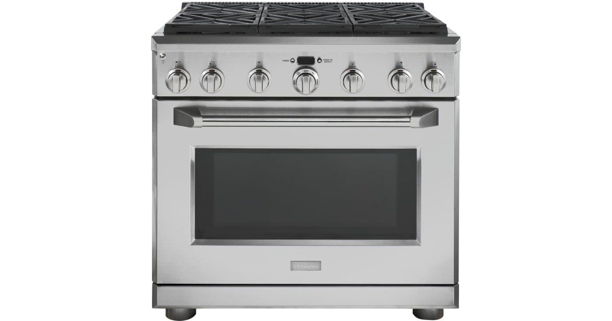 Monogram ZGP366NRSS 36 Inch Wide 6.2 Cu. Ft. Slide In Natural Gas Range ...