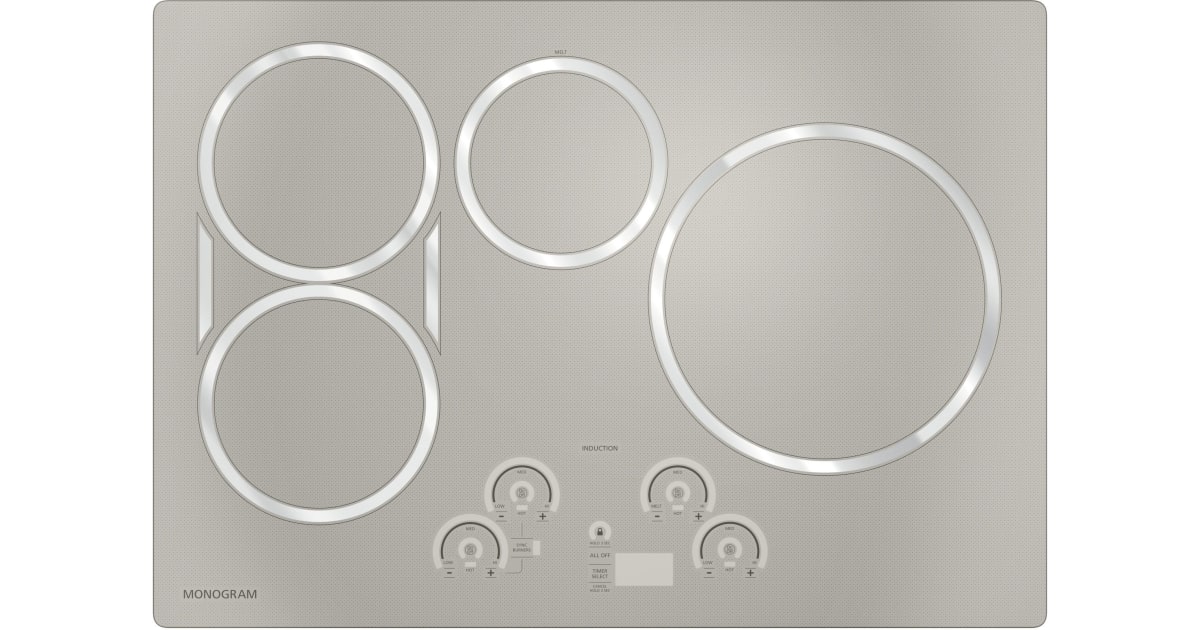 Monogram ZHU30RSJSS 30 Inch Wide 4 Burner Induction Cooktop with Pan ...