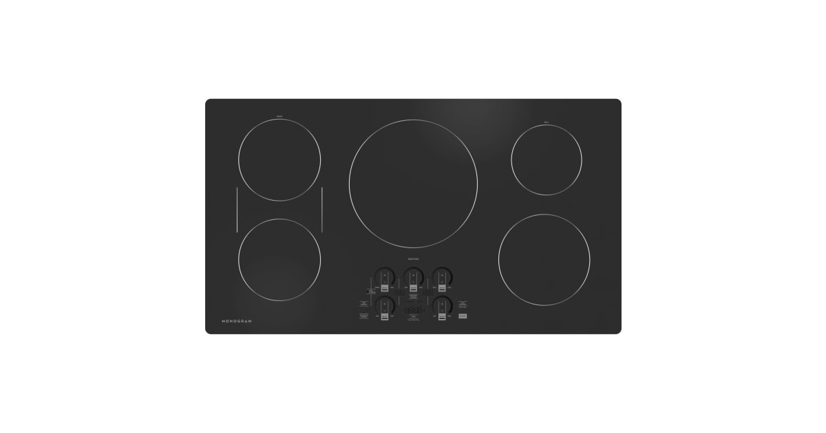 Monogram ZHU36RDTBB 36 Inch Wide 5 Burner Induction Cooktop with Built ...