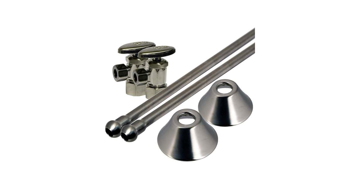 Monogram Brass MB231CP Stop Valve Kit - Includes 2 Angle Stops, 2 ...