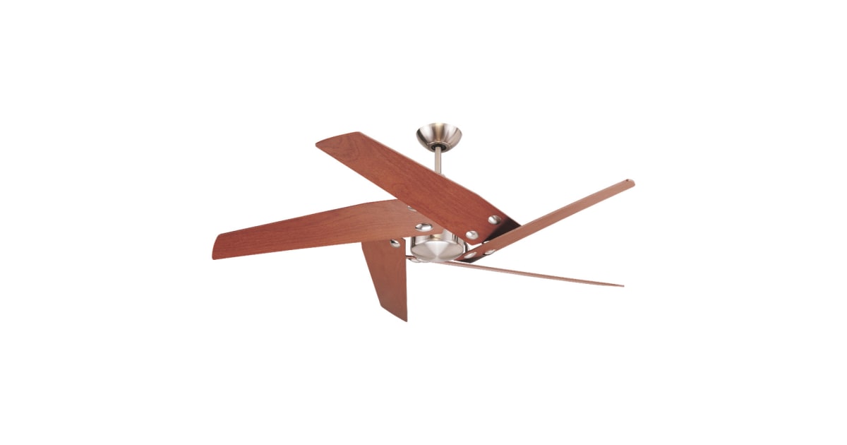 Monte Carlo Brushed Steel 52" 5 Blade Indoor Ceiling Fan with 6 ...