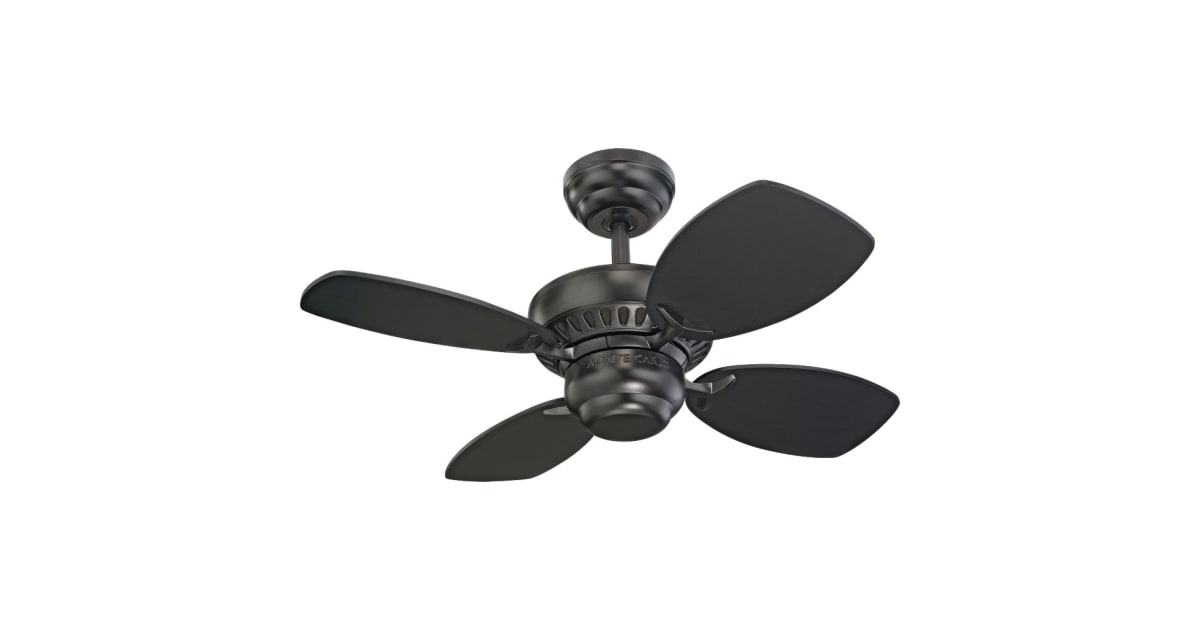 Monte Carlo 4CO28BK Four Blade 28" Mini Indoor Ceiling Fan | Ferguson Home
