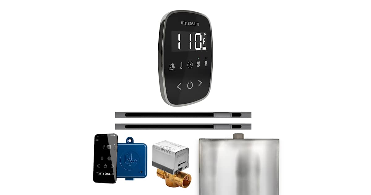 Mr Steam BFXLBKBL Butler Flex Max Linear Package Steam Shower Control ...