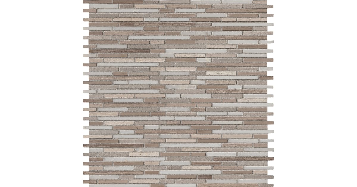 MSI AS-BMP10MM 12" x 12" Random Linear Mosaic Wall & Floor Tile ...