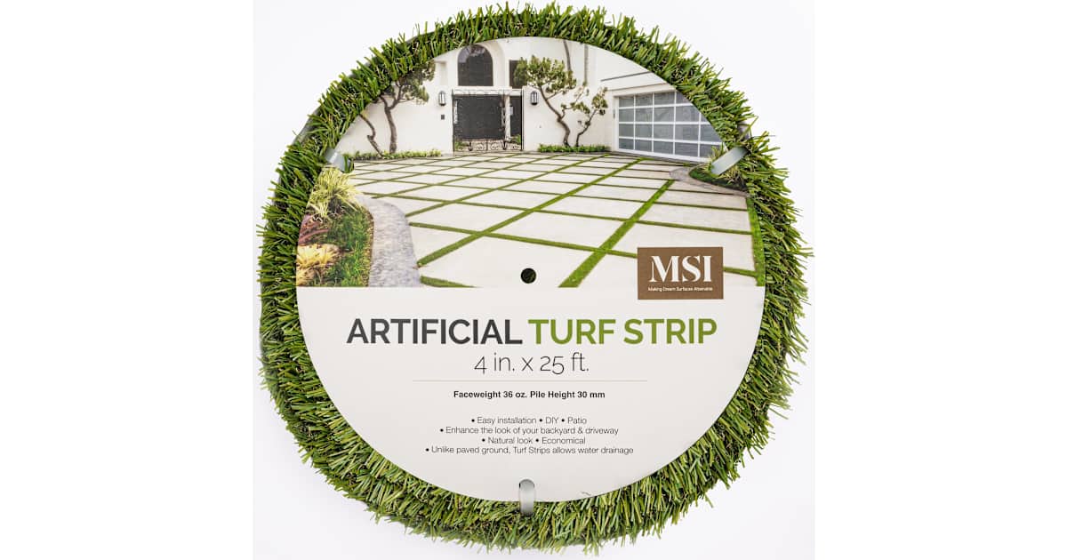 MSI LHDTRSPINE43003036 4" Wide by 25' Long Pre-Cut Artificial Grass ...