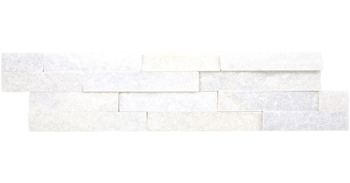 MSI LPNLQARCWHI624-PLT 6" x 24" Marble Hardscape Wall Tile - Splitface ...