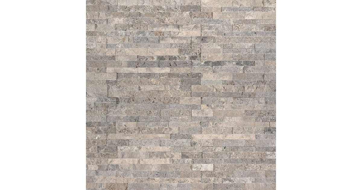 MSI LPNLTSIL4.516-MINI-PLT 4-1/2" x 16" Travertine Hardscape Wall Tile ...
