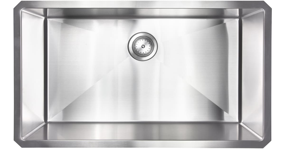 MSI SIN-16-SINBWL-WEL-3219 GREENGUARD 32" Undermount Single Basin ...