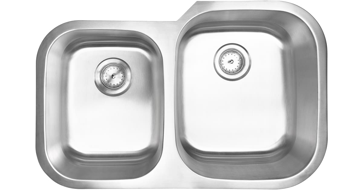 MSI SIN-18-DBLBWL-4060-3120S 31-1/2" Undermount Double Basin Stainless ...