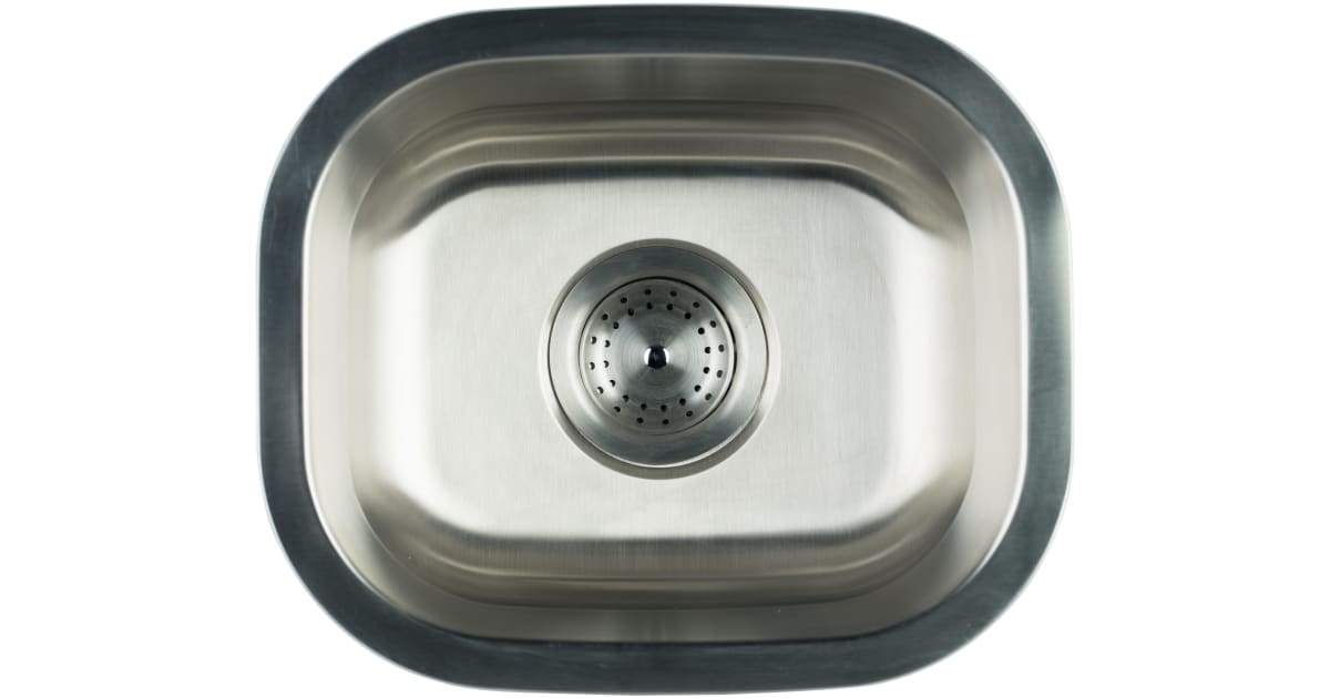 MSI SIN-18-SINBWL-1210 GREENGUARD 15" Undermount Single Basin Stainless ...